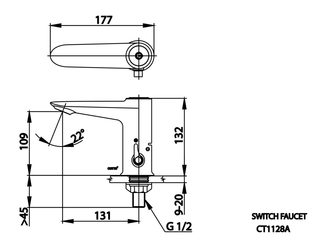 CT1128A Switch Basin Faucet with Switch Button Function - COTTO VIỆT NAM